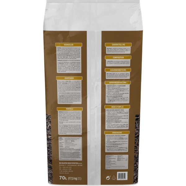 Mulch boomschors | DCM | 70 liter (Natuurlijk, 10-20 mm) DCM Kabelshop.nl